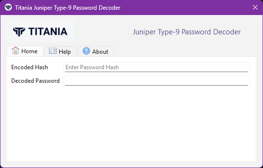 How to use the Juniper Type-9 Password Decoder